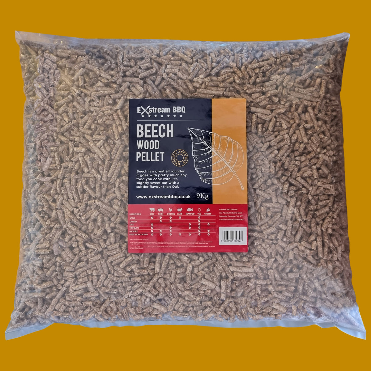 ExstreamBBQ Beech Wood Pellets BBQ 10kg Bag - For Ninja Woodfire Elect ...