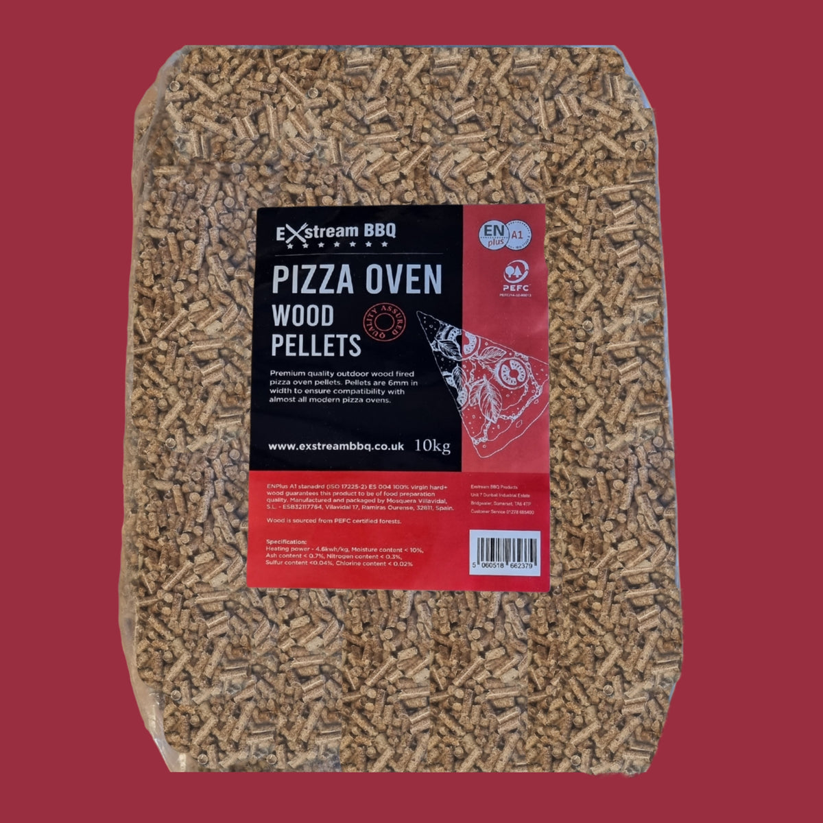 Exstream BBQ Hard Wood Fuel Pellets 10kg Bag EnPlus A1 Certified FSC a